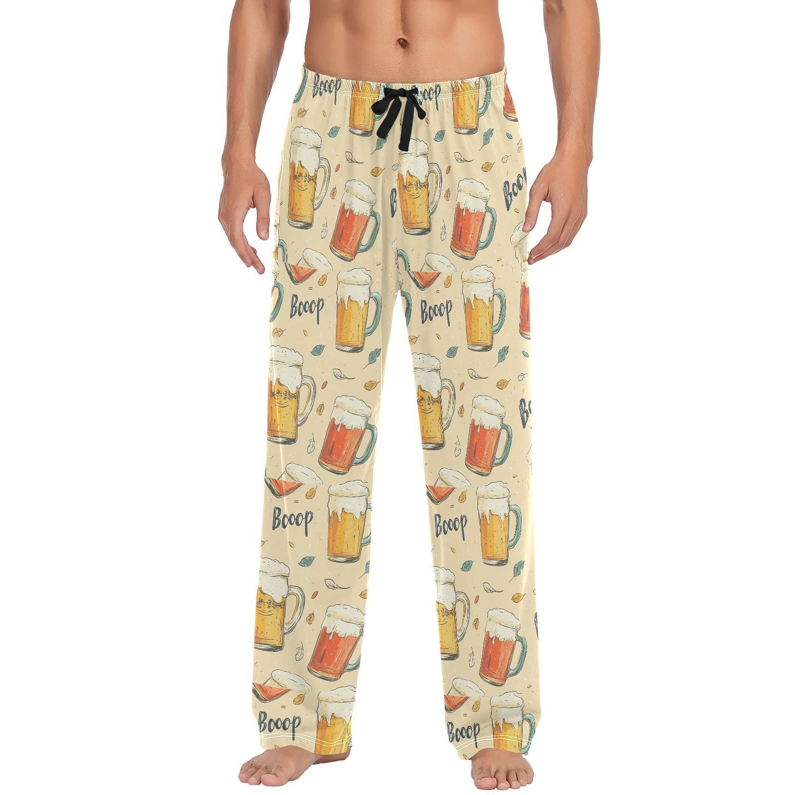 Beer Mugs Boop Men's Pajama Pants with Pocket Lounge Pants Pajama Sleep ...