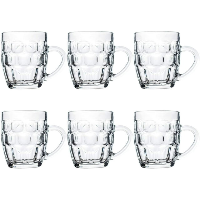 Beer Mugs Set,Glass Mugs With Handle 19oz,Large Beer Glasses For ...