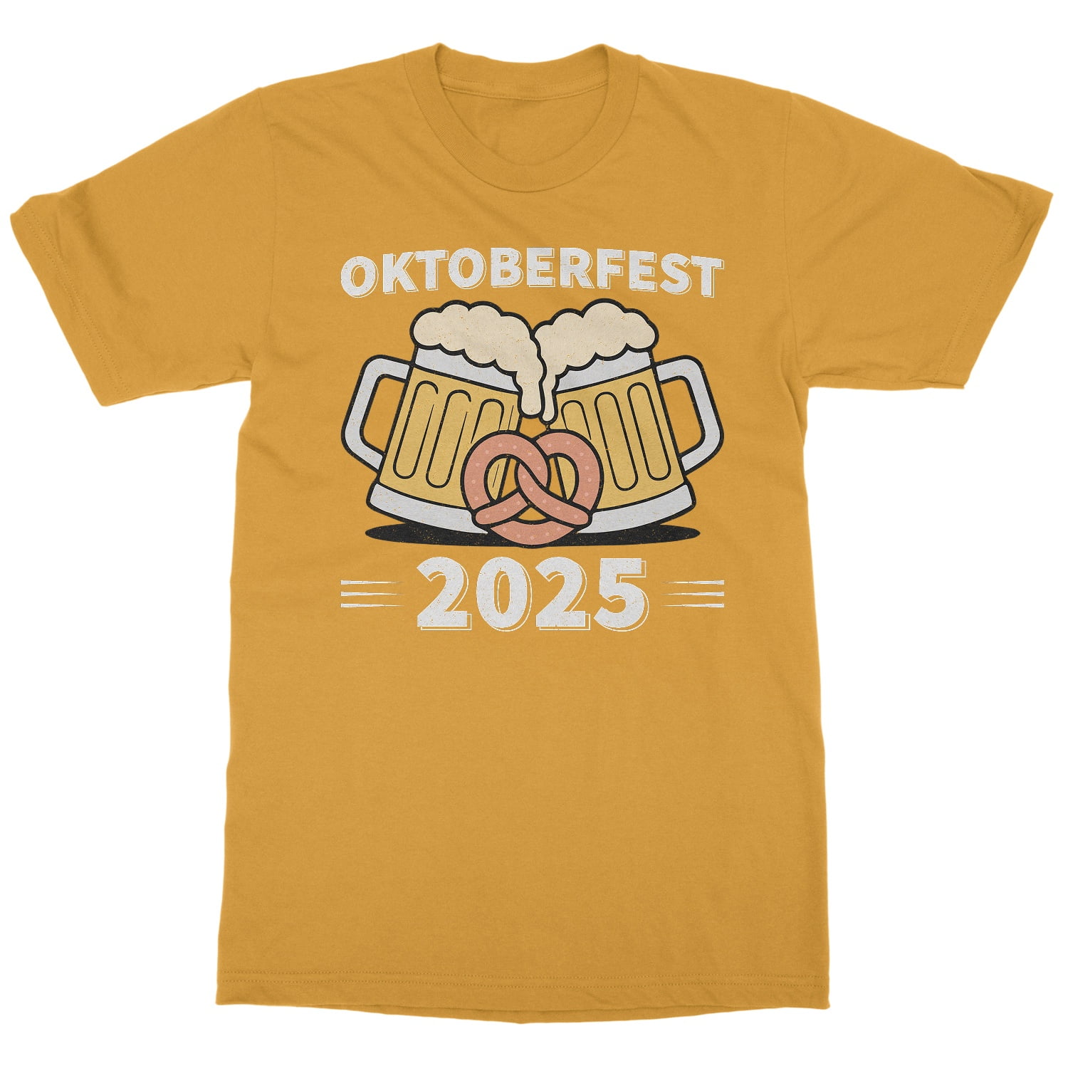 Beer Mugs and Pretzel Cheers Prost - 2025 Oktberfest Unisex T-Shirt ...