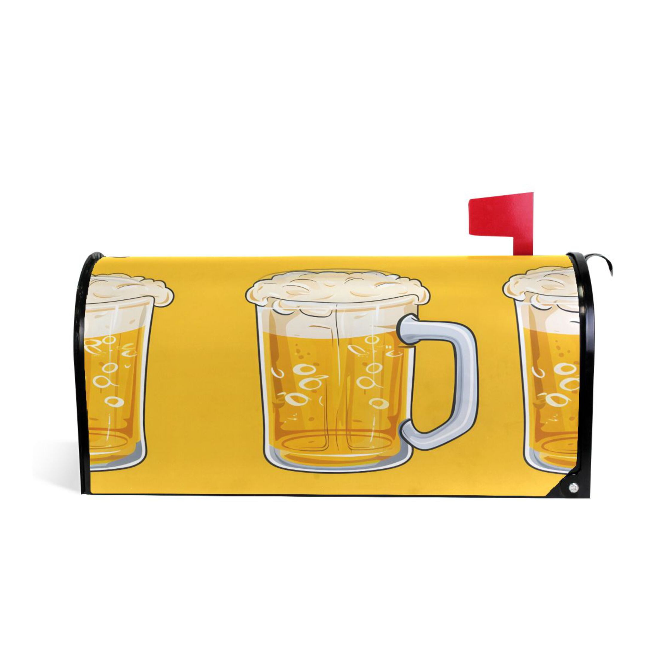 Beer Mugs with Foam Magnetic Mailbox Covers 21" X 18" Post Letter Box ...
