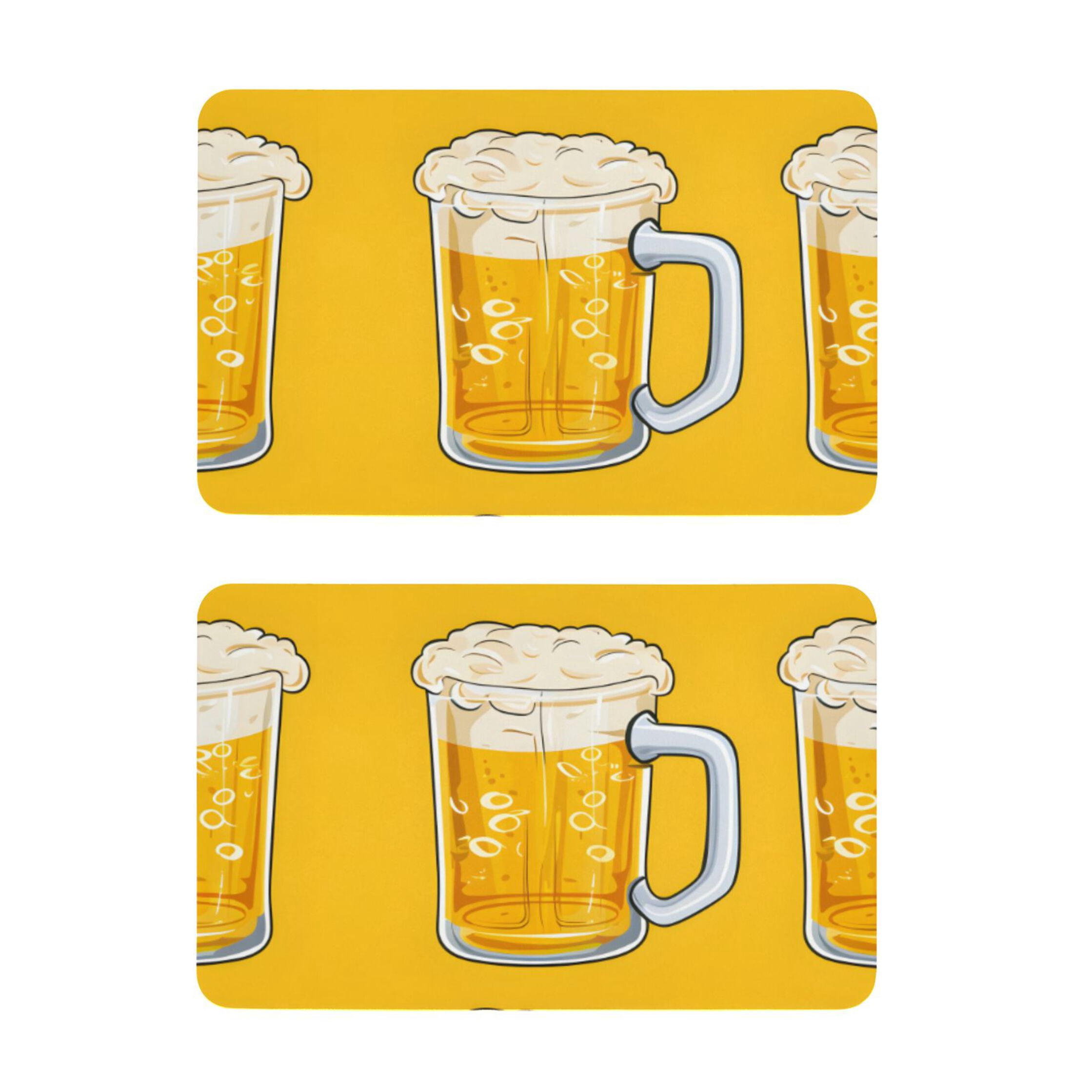 Beer Mugs with Foam Refrigerator Magnet Stickers Square Fridge Magnetic ...