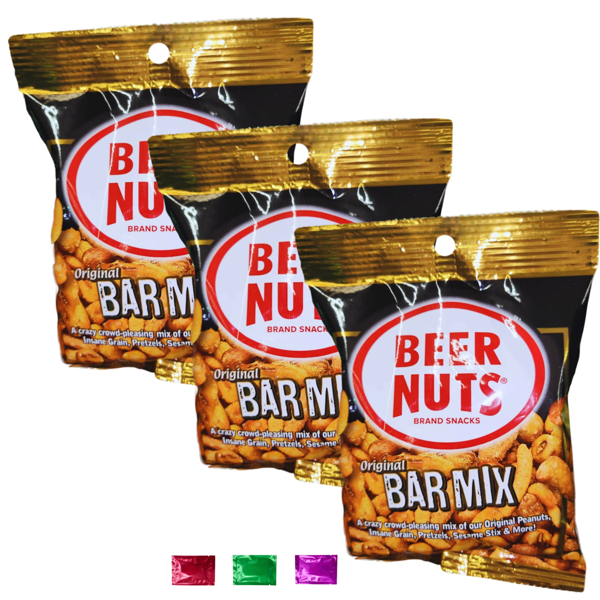 Beer Nuts Original Bar Mix 4 Oz, Crunchy Snack with Pretzels Sesame ...
