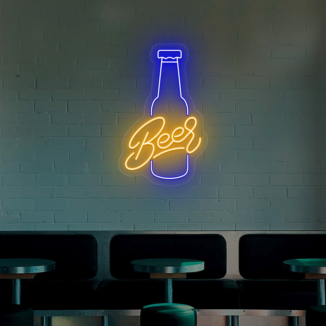 Beer Pint Neon Sign (Orange, 19"(W)x30"(H)) - Walmart.com