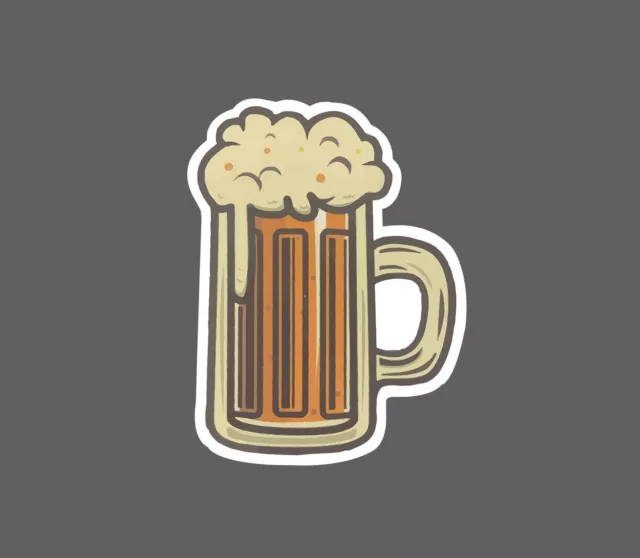 Beer Pint Sticker Cartoon Waterproof Sticker Phone Decal Water Bottle ...