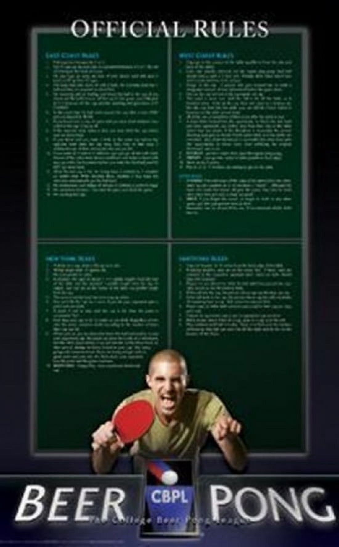 Beer Pong Rules Poster