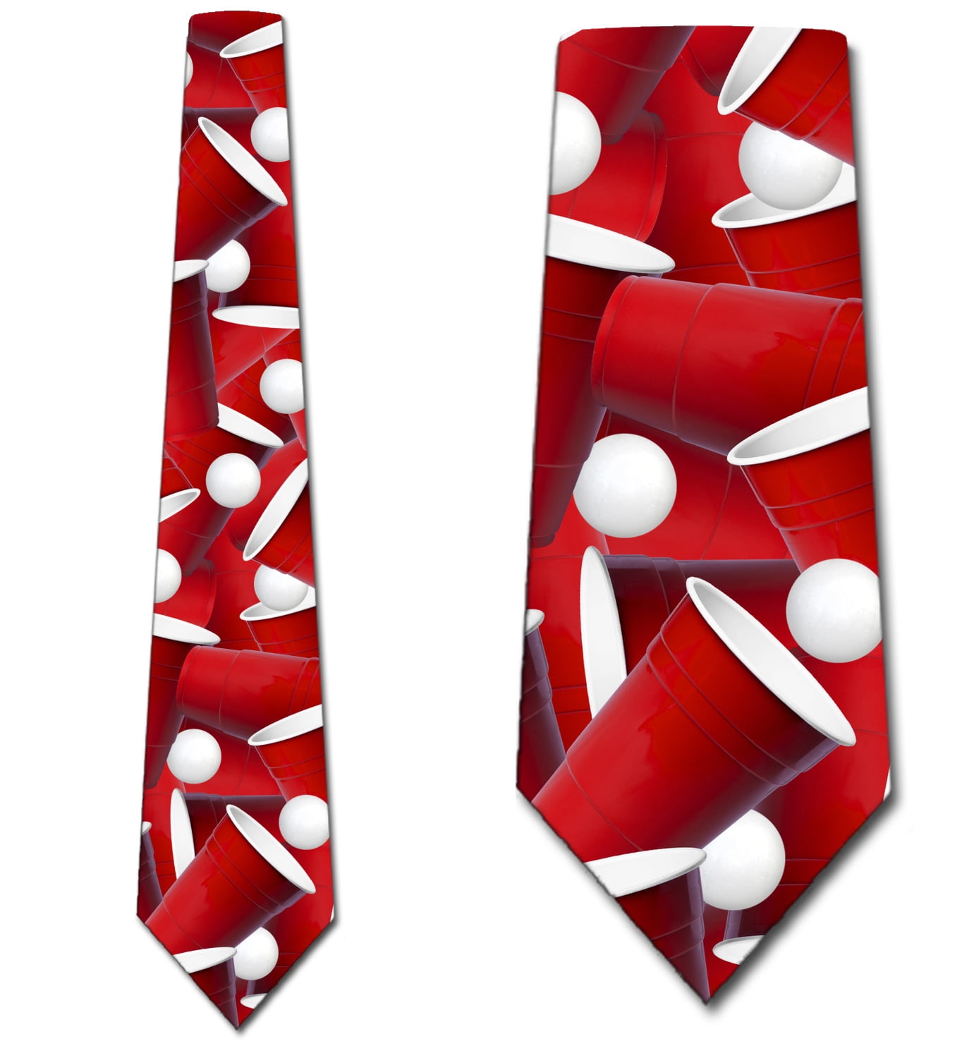 Beer Pong Ties Mens Party Game Necktie by Three Rooker - Walmart ...