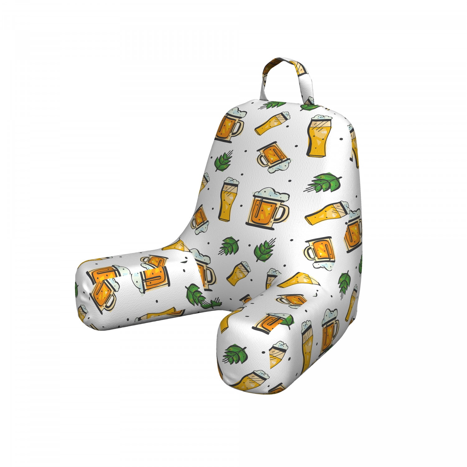 Beer Reading Pillow Cover, Repetitive Demonstration of Drink Mugs and ...