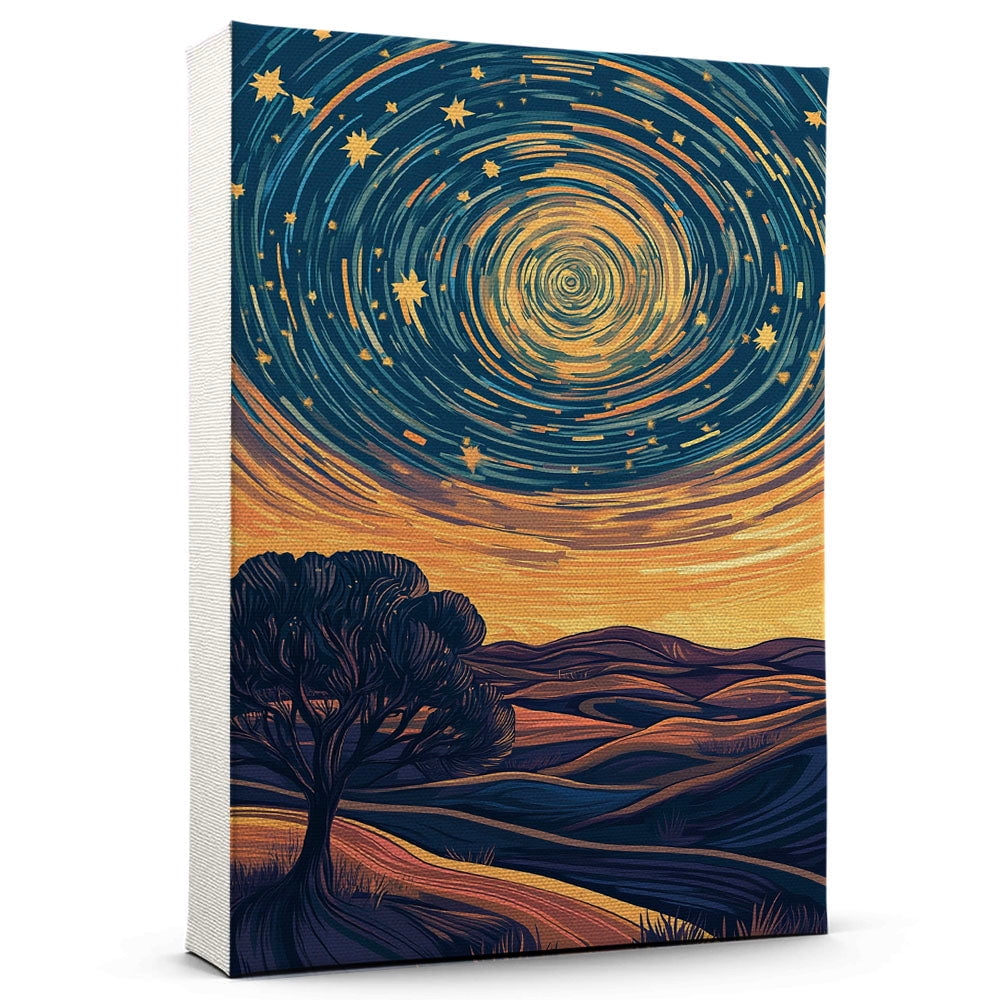 Beer Sheva Travel Starry Night Canvas Print, Israel Canvas Wall art ...
