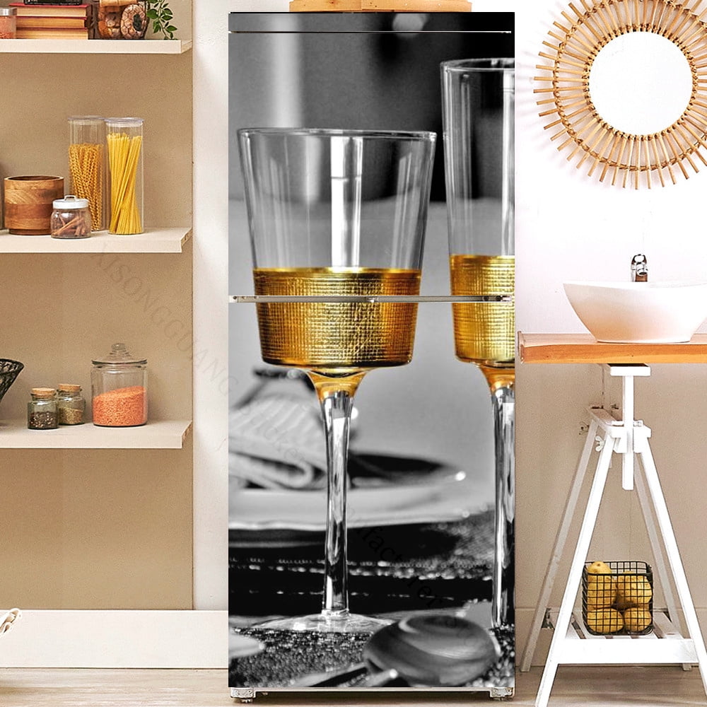 Beer Smoke Refrigerator Sticker Full Sticker Light Luxury Decoration ...