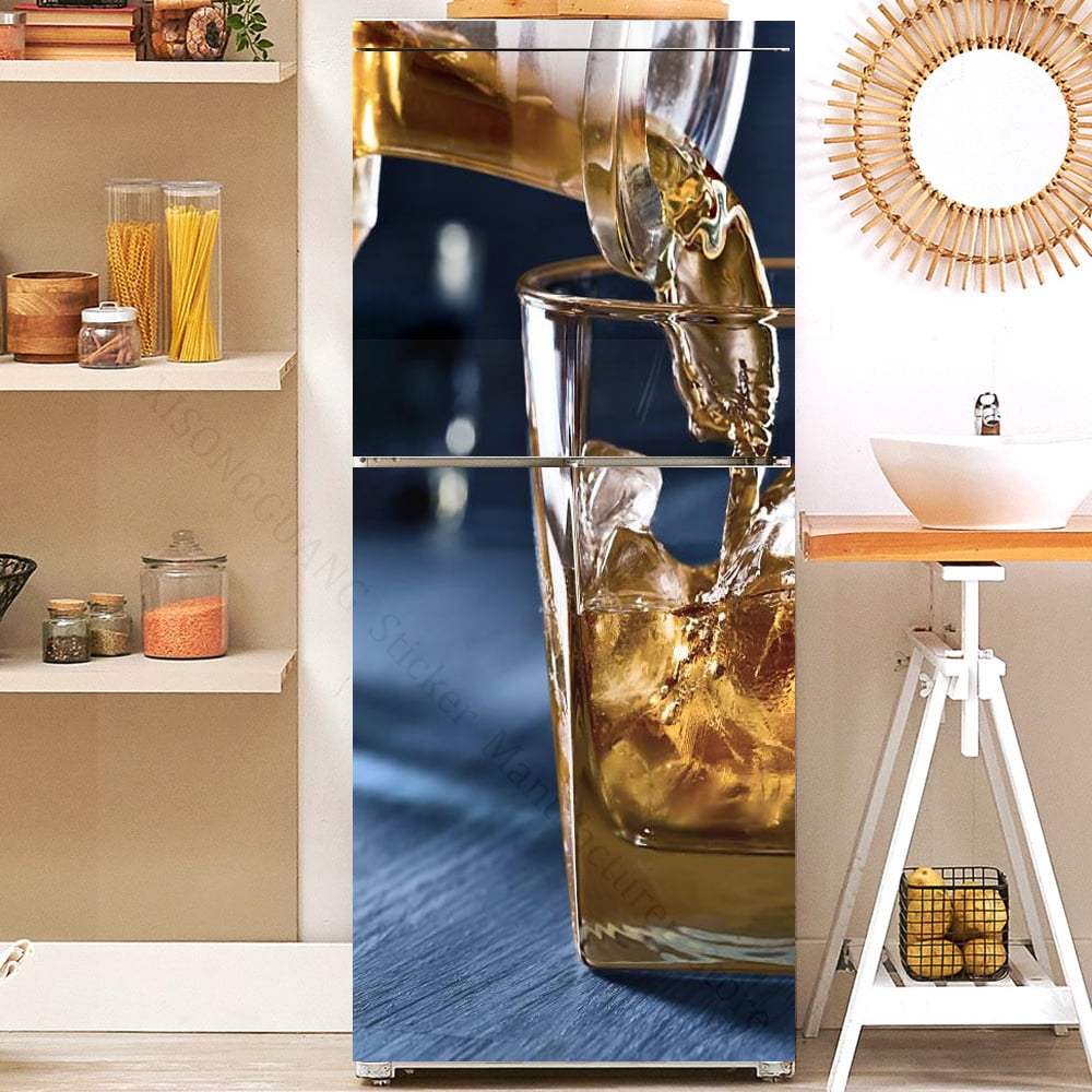 Beer Smoke Refrigerator Sticker Full Sticker Light Luxury Decoration ...