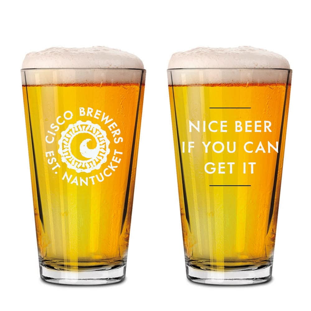 Beer Snob Barware Cisco Brewing Company Signature Pint Glass - Set of 2 ...