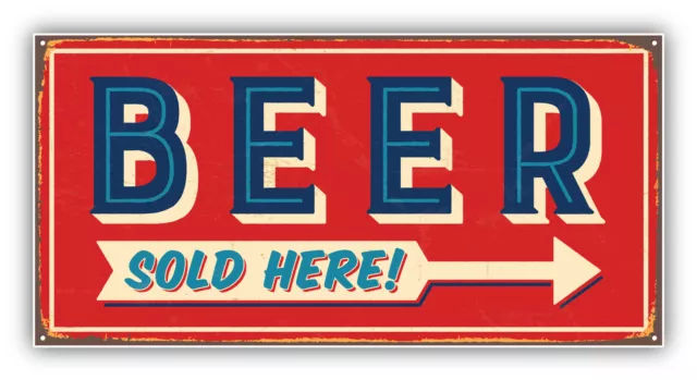 Beer Sold Here Retro Sticker Phone Decal Water Bottle Stickers Car ...