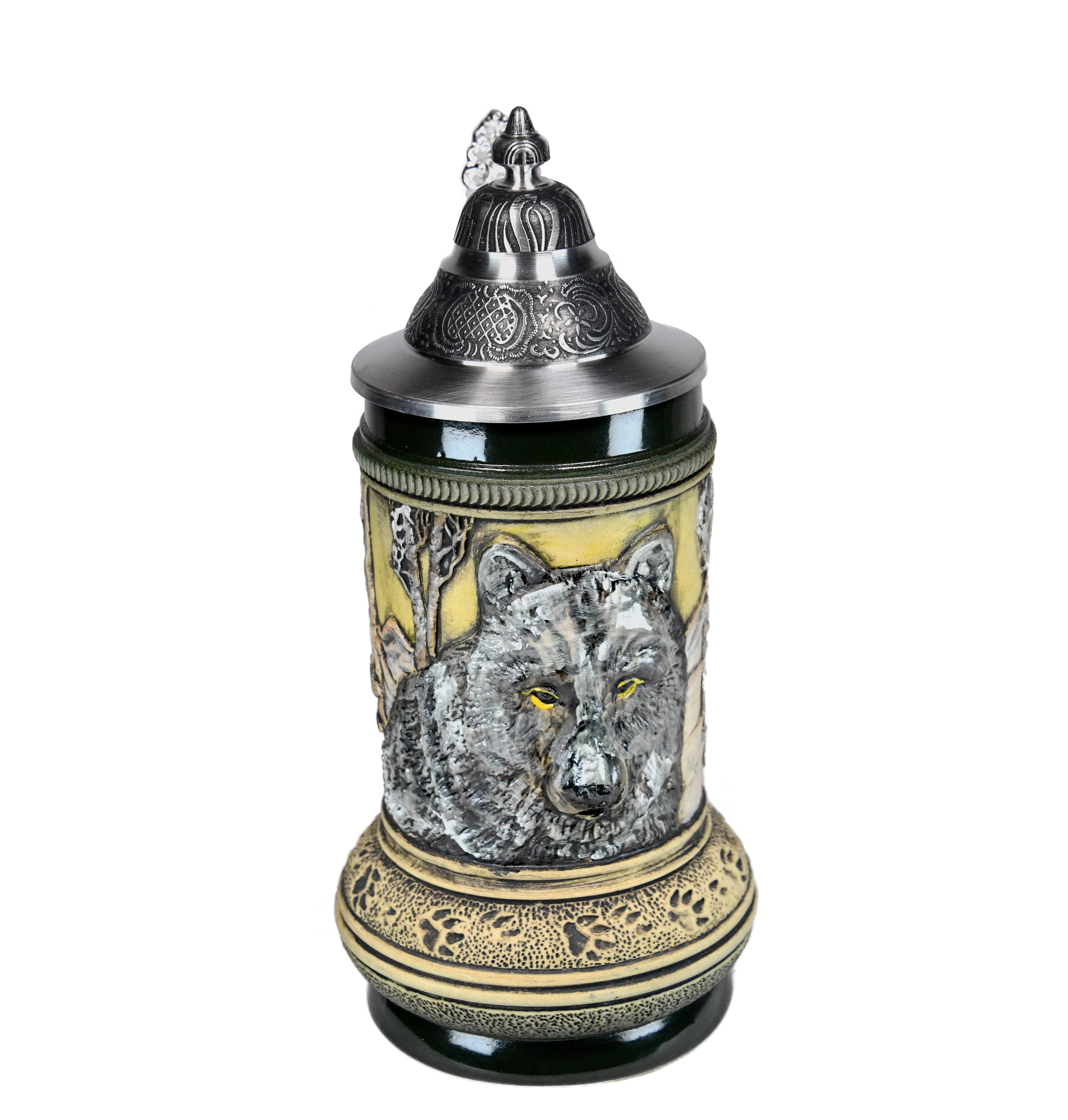 Beer Stein by King - Thewalt 1894 Wolf Relief Beer Stein (Beer Mug) 0 ...