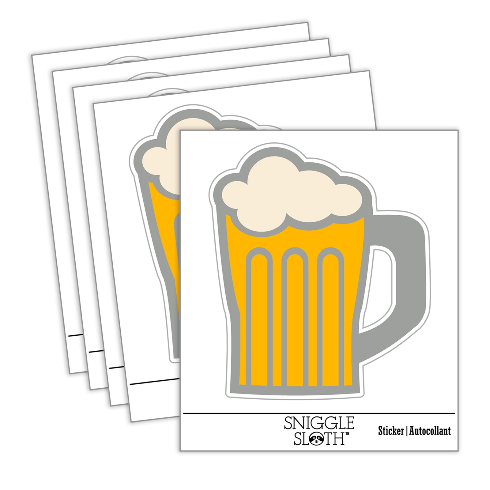 Beer Stein with Foam Car Window Bumper Water Bottle Phone Tablet Laptop ...