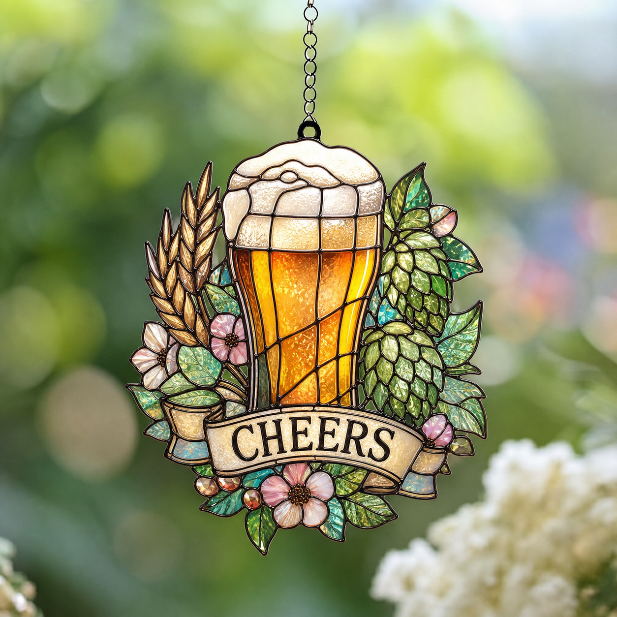 Beer Suncatcher Acrylic Craft Beer Window Hanging Gift for Brewers and ...