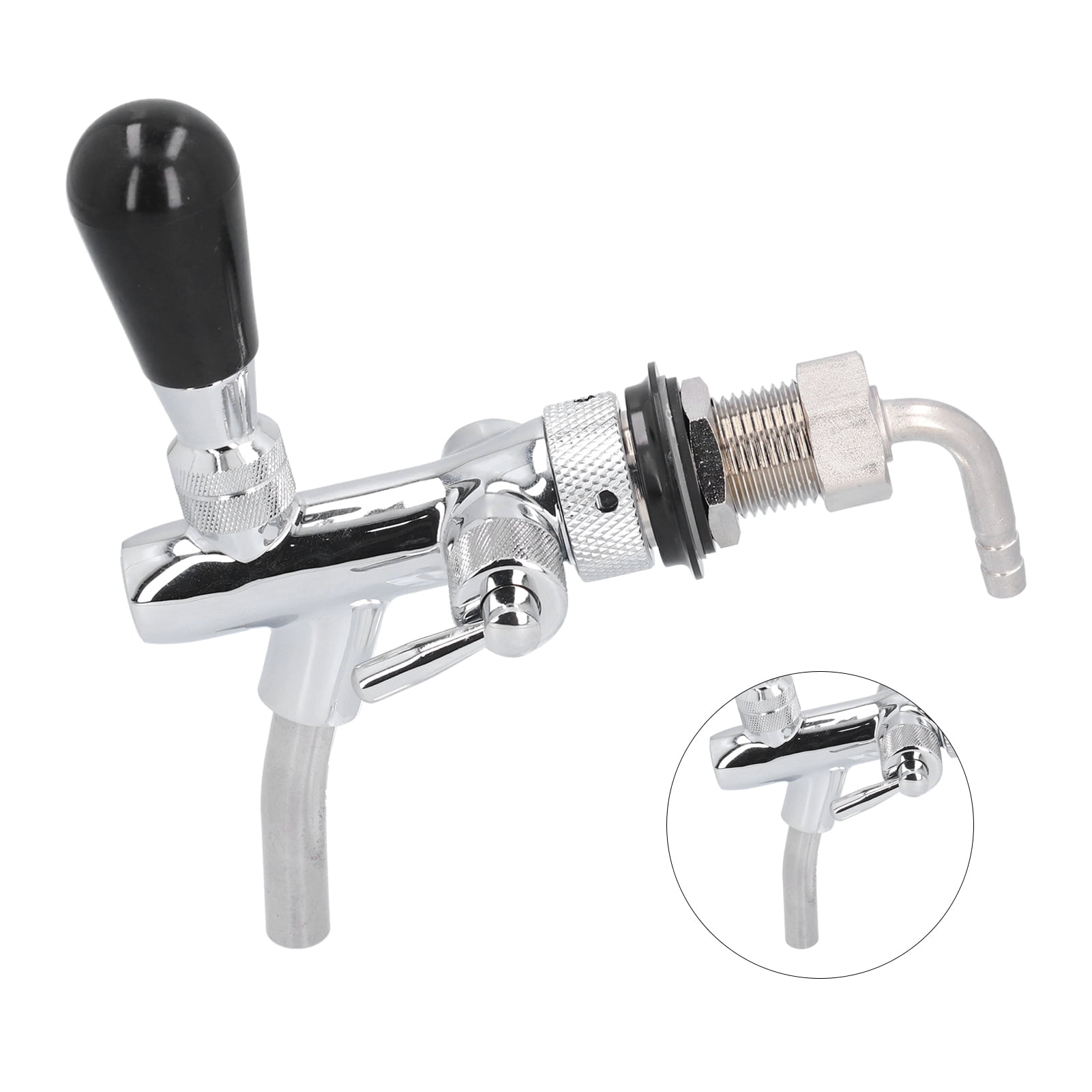 Beer Tap, G5 8 Brass Stainless Steel Adjustable Draft Beer Faucet Keg ...