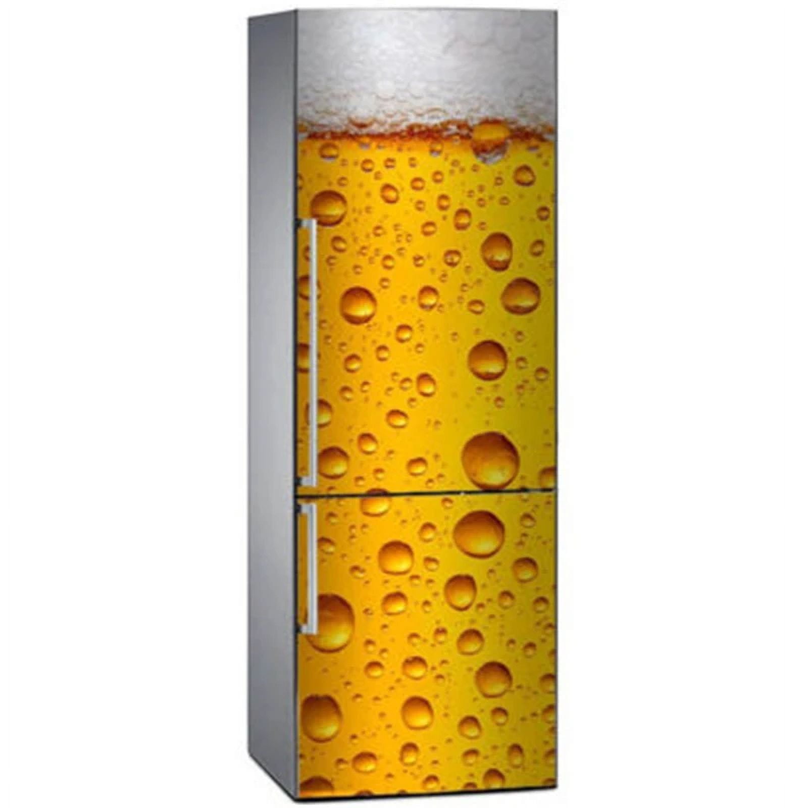 Beer Theme Poster Fridge Mural Sticker Waterproof Self Adhesive Vintage ...