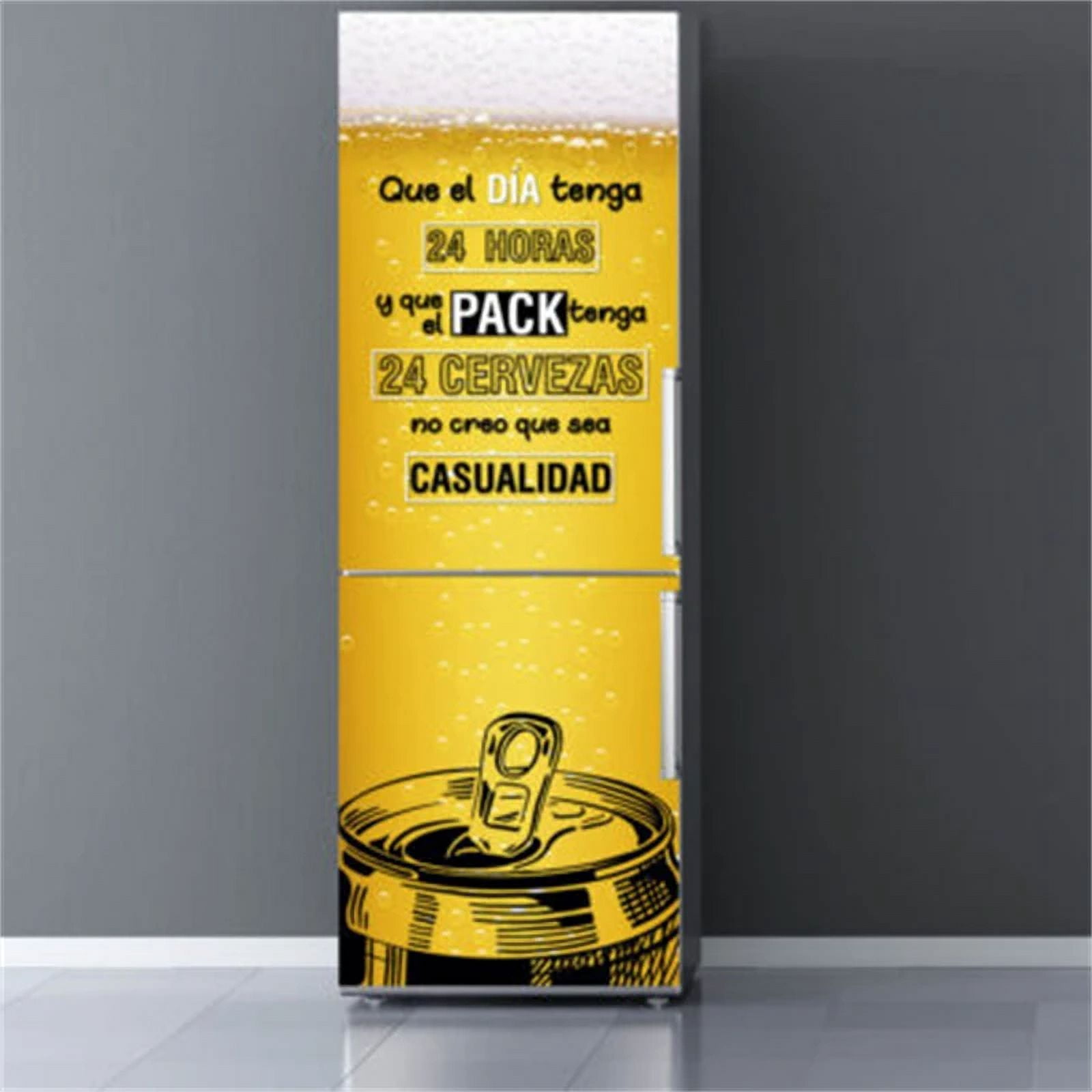 Beer Theme Poster Fridge Mural Sticker Waterproof Self Adhesive Vintage ...