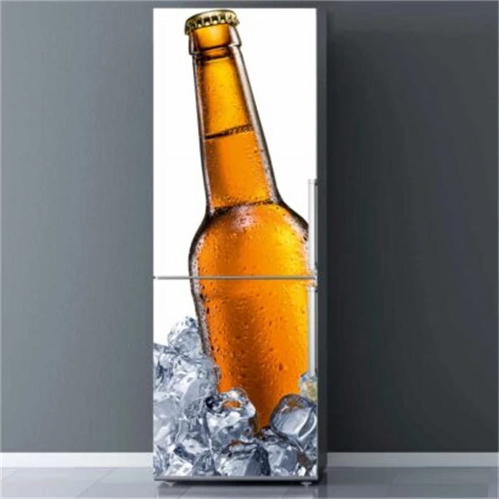 Beer Theme Poster Fridge Mural Sticker Waterproof Self Adhesive Vintage ...