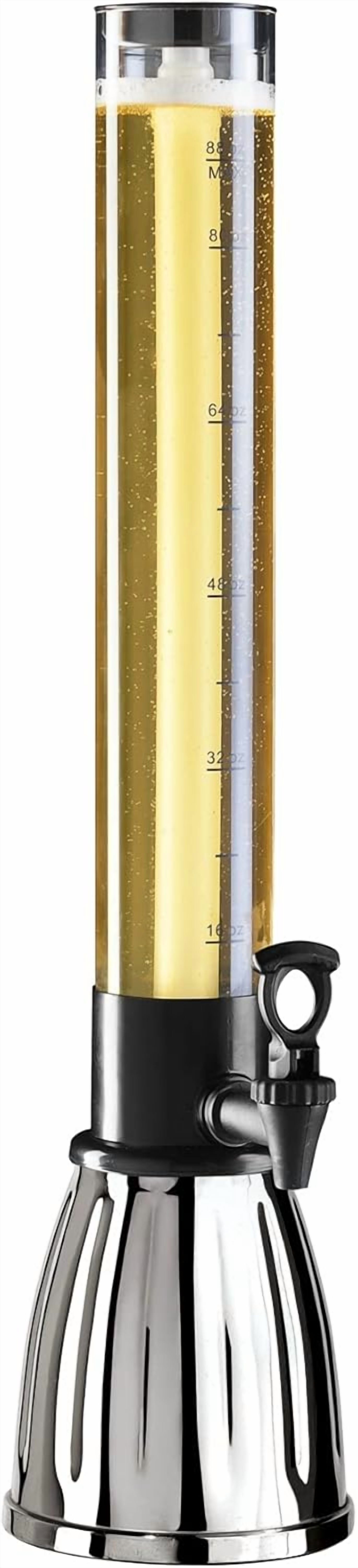 Beer Tower 88oz - Beverage Dispenser with Spigot & Ice Tube, Margarita ...