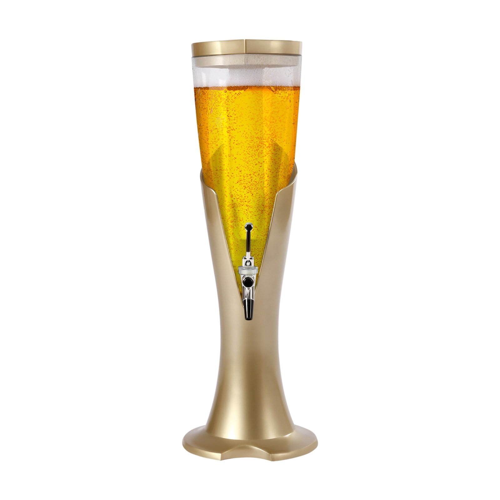 Beer Tower, Beverage Dispenser for Party/Bars, Home, Outdoor, Gold ...
