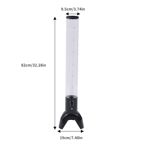 Beer Tower Dispenser 3L/100Oz Drink With Tap Individual Ice Tube ...