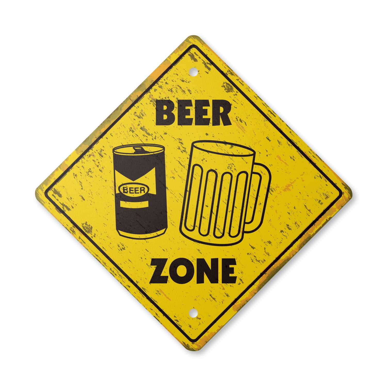 Beer Vintage Crossing Sign Zone Xing | Indoor/Outdoor Plastic | 12 ...