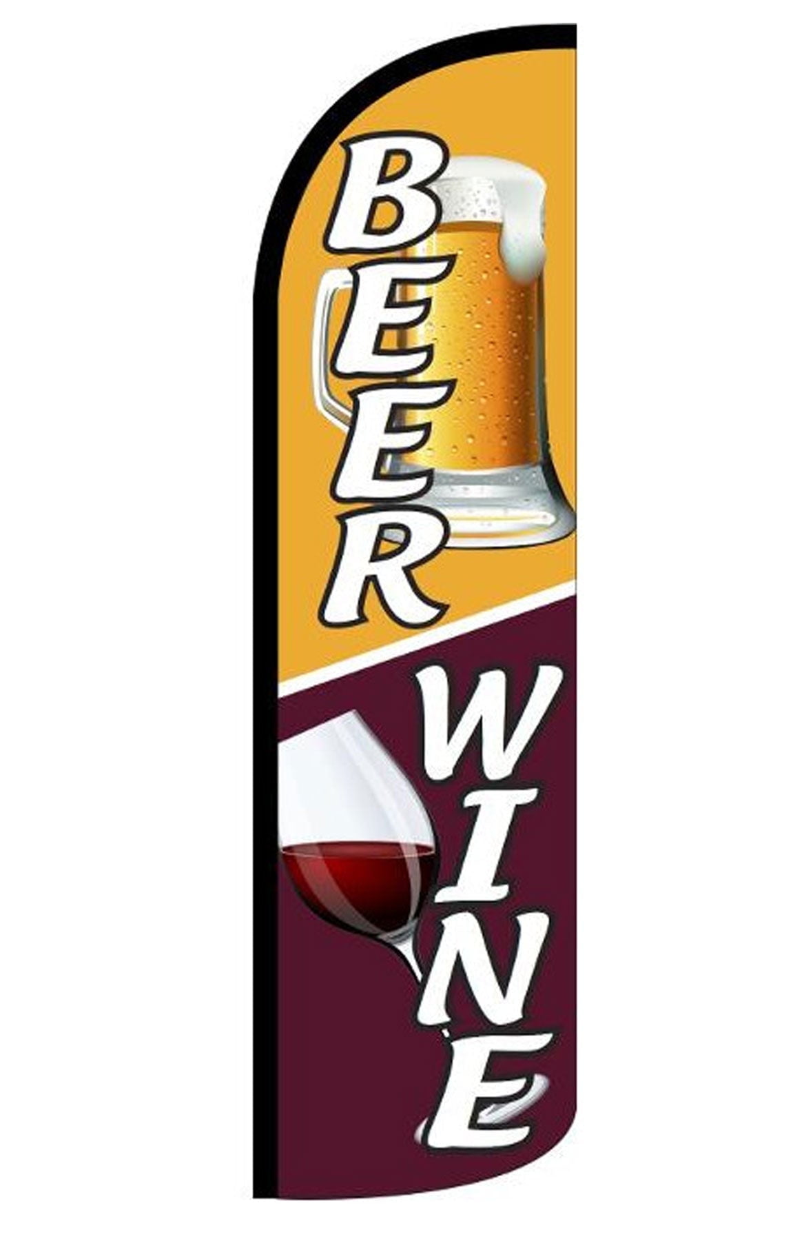 Beer Wine Windless flag Without Pole Advertisement /Business Flags ...