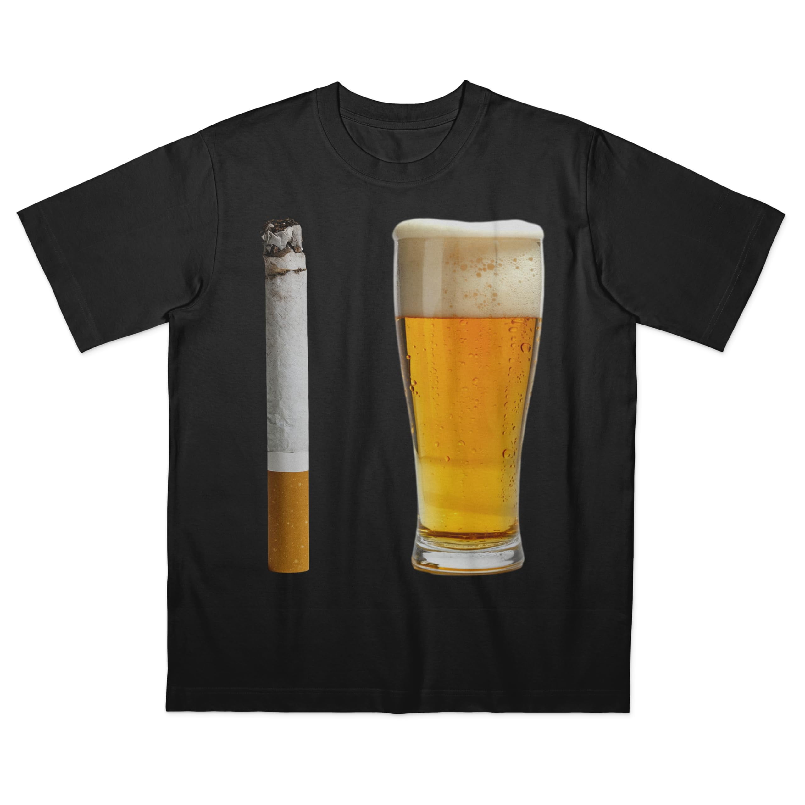 Beer and Cigarette Shirt Edgy Dank Memes - Brainrot Cringe Unhinged T ...