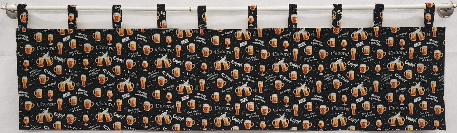 Beer or Wine Tab Top Valances by Penny's Needful Things (Unlined) (12 ...