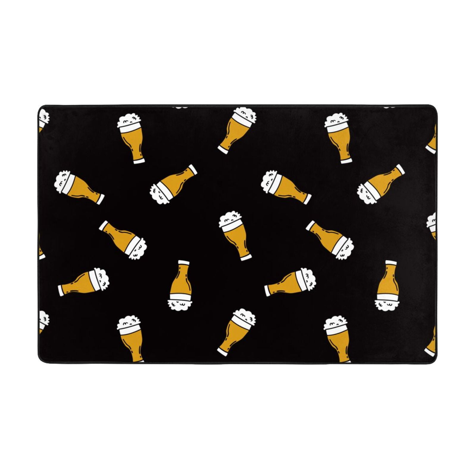 Beer print Shaggy Area Rug, Rugs for Living Room Bedroom Non Slip Door ...