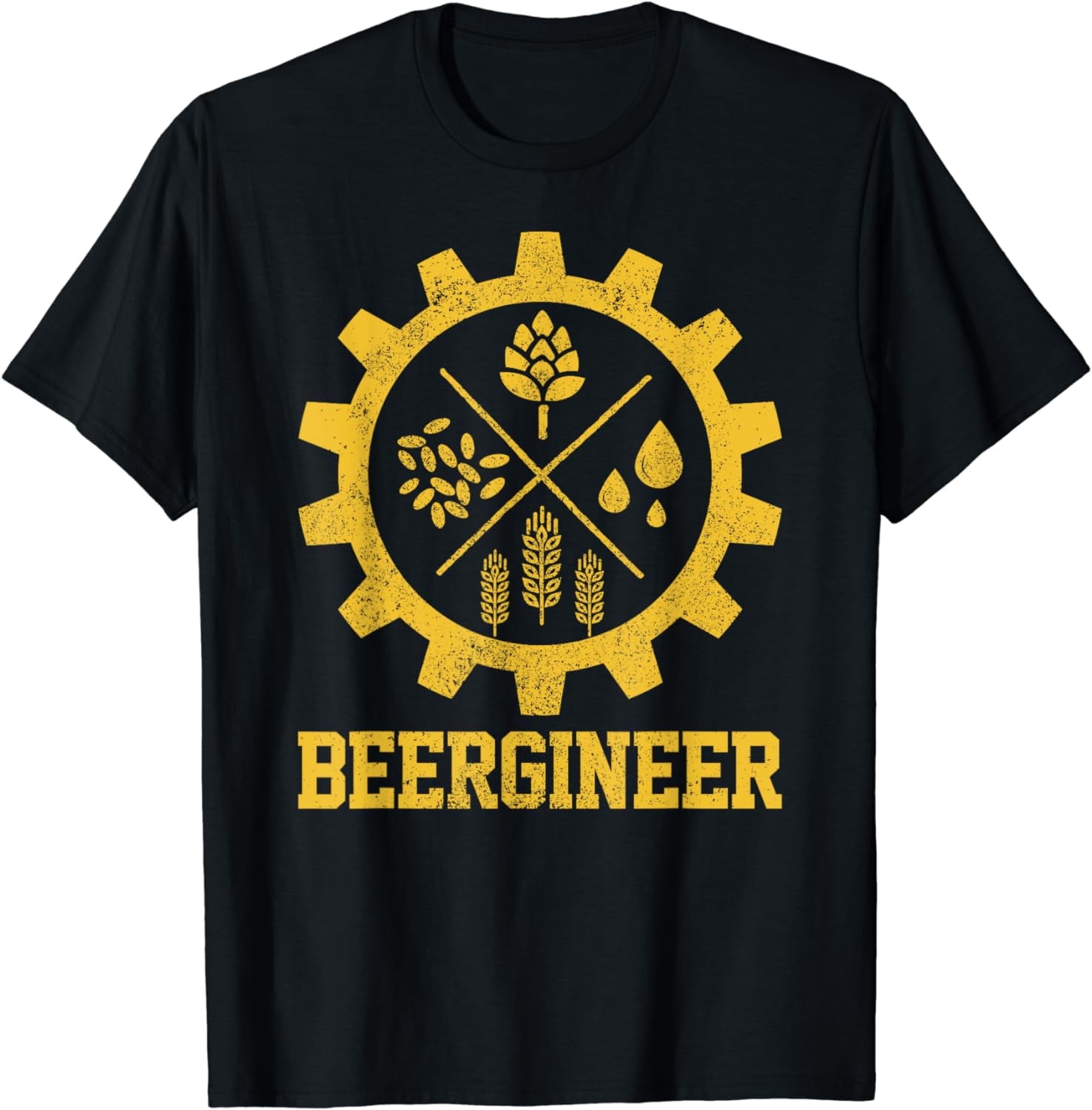 Beergineer Homebrew Home Brewing Craft Beer Brewer Gift T-Shirt ...