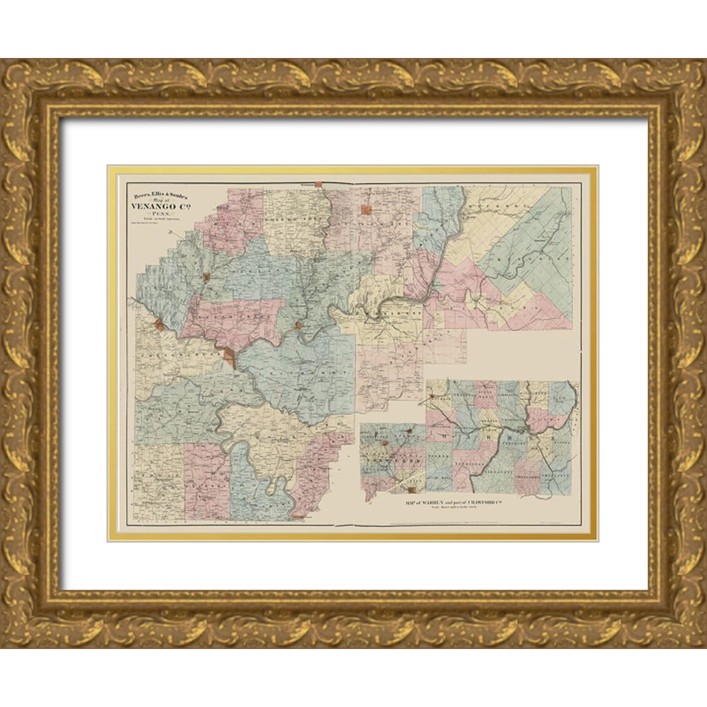 Beers 14x12 Gold Ornate Wood Framed with Double Matting Museum Art ...