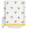 Bees Bathroom Shower Curtains with 12 Hooks Polyester Waterproof Shower ...