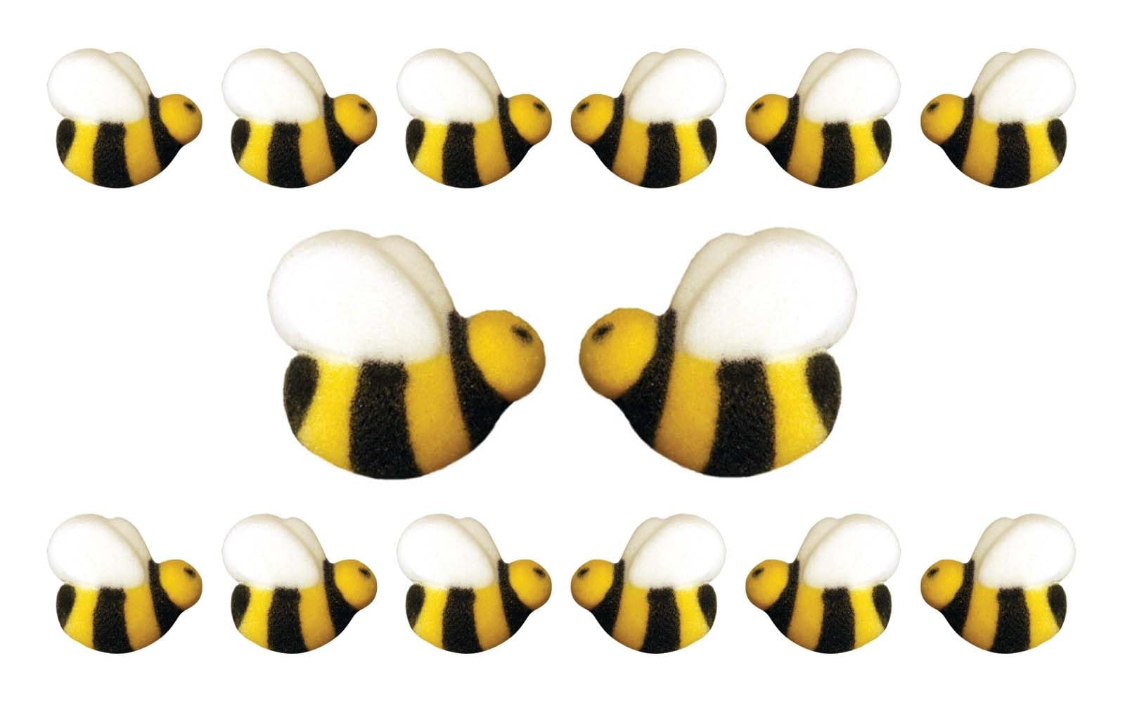 Bees Cake Decorations- Bumble OKA4 Bee Shaped Edible Hard Sugar ...