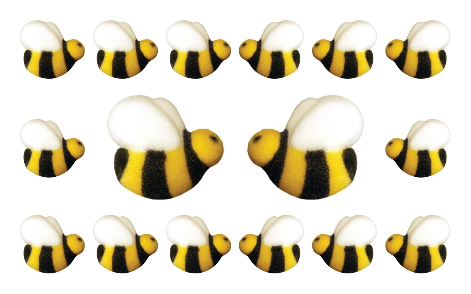 Bees Cakes Decorations- FEV6 Bumble Bee Shaped Edible Hard Sugar ...