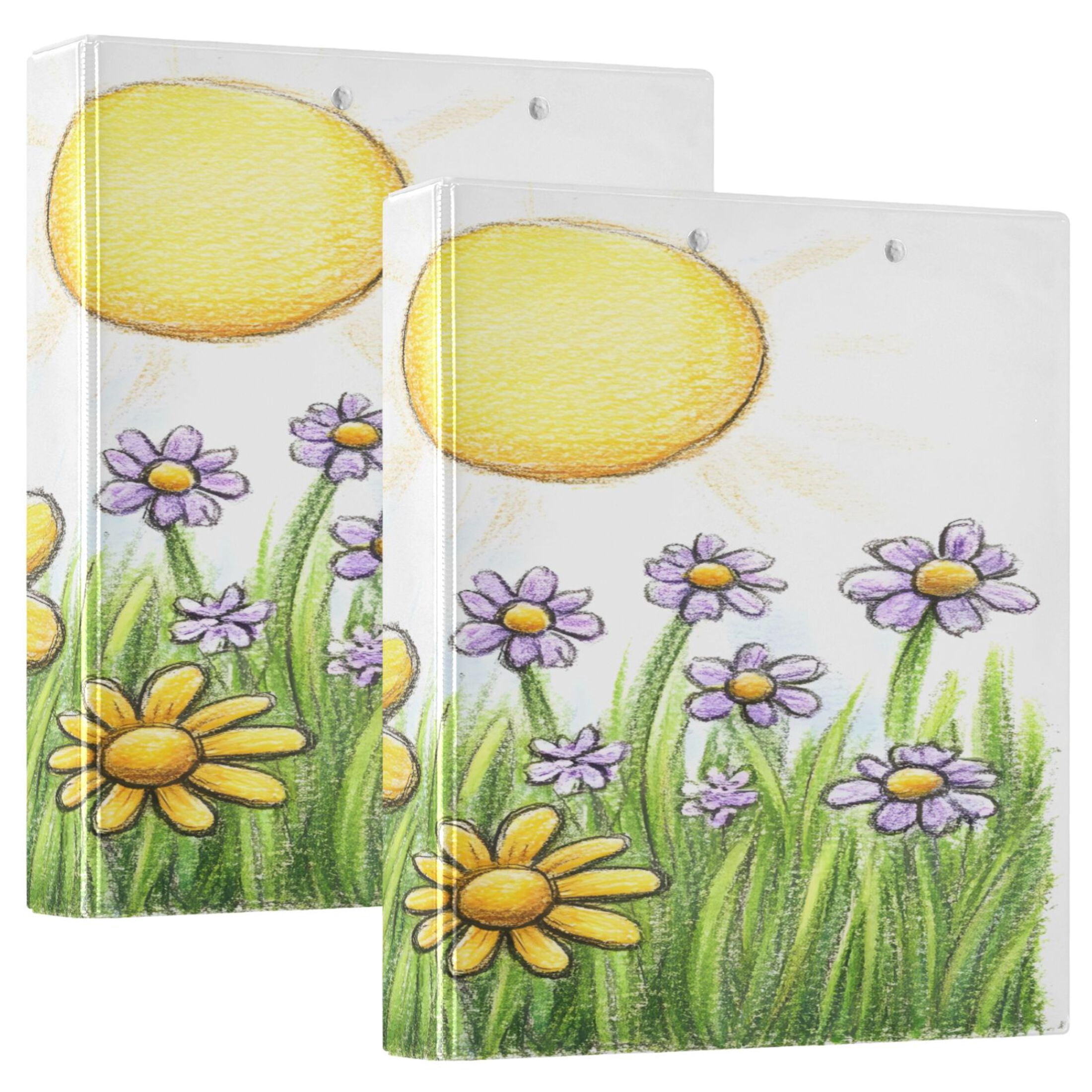 Bees Collect Honey 12.4x10.6in PVC Round Ring Binder, D-Ring 3-Hole ...