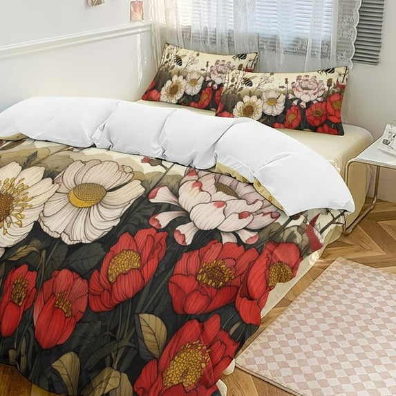 Bees Collect Honey 3D Duvet Cover Set Quilt Cover Theme for Bedroom ...