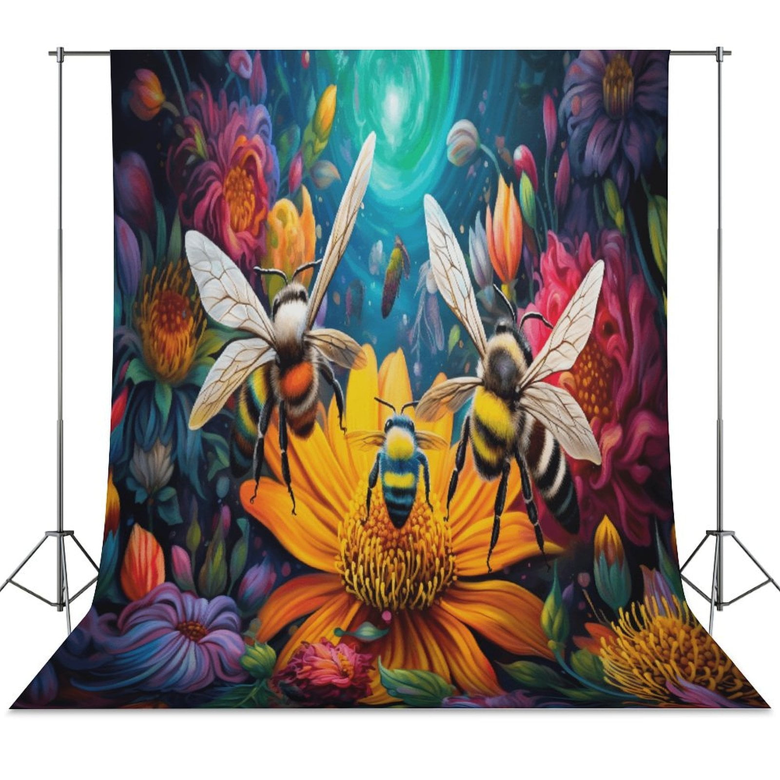 Bees Collect Honey Backdrop Background for Photography Photo Booth ...