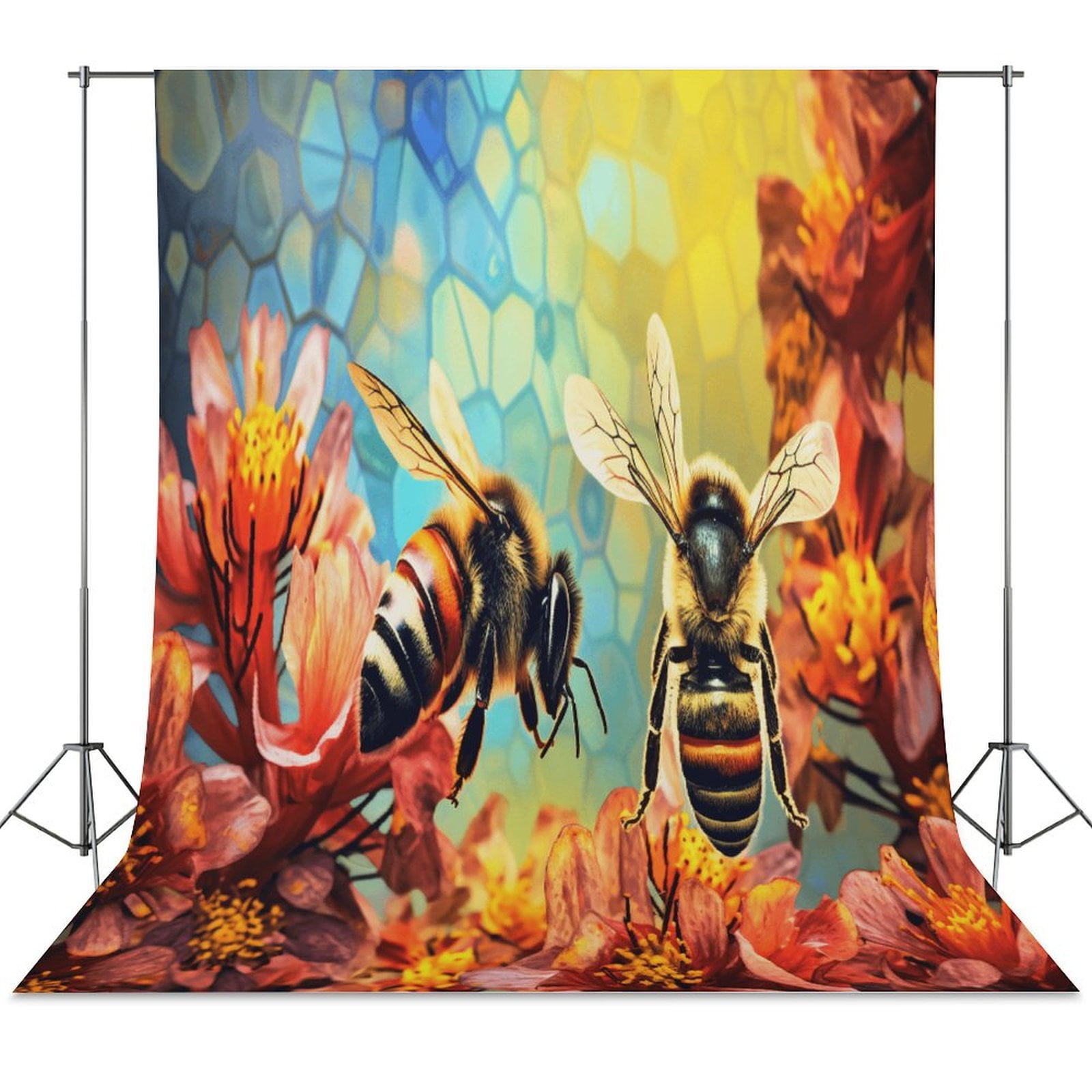 Bees Collect Honey Backdrop Background for Photography Photo Booth ...