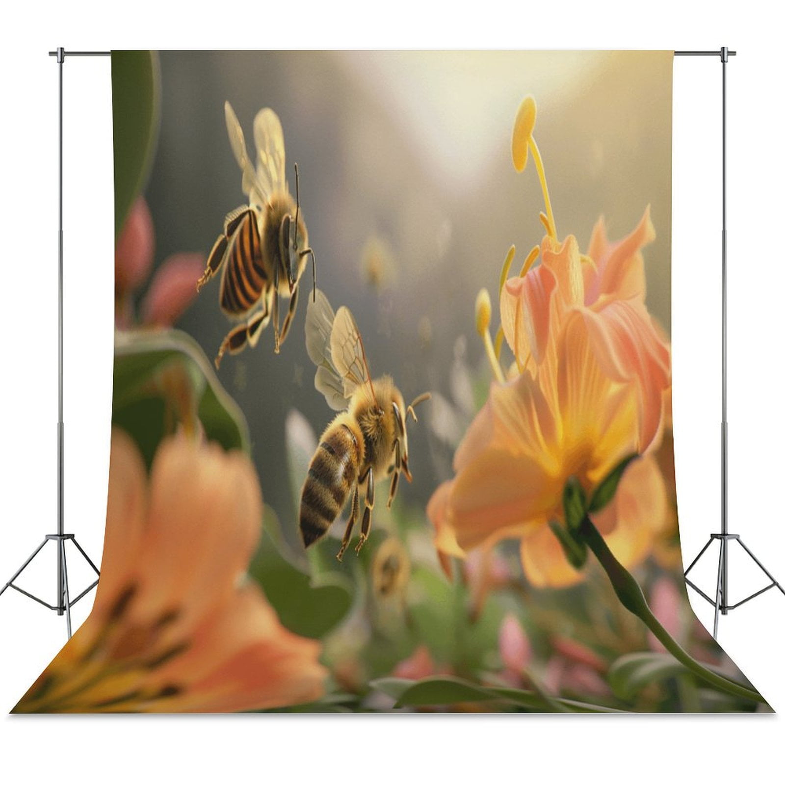 Bees Collect Honey Backdrop Background for Photography Photo Booth ...