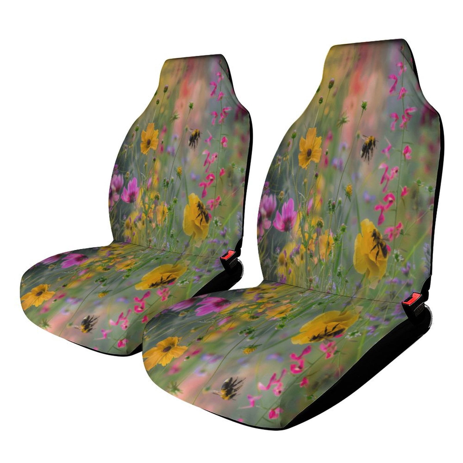 Bees Collect Honey Car Seat Covers Front Seat Protector Cover Mat Full ...