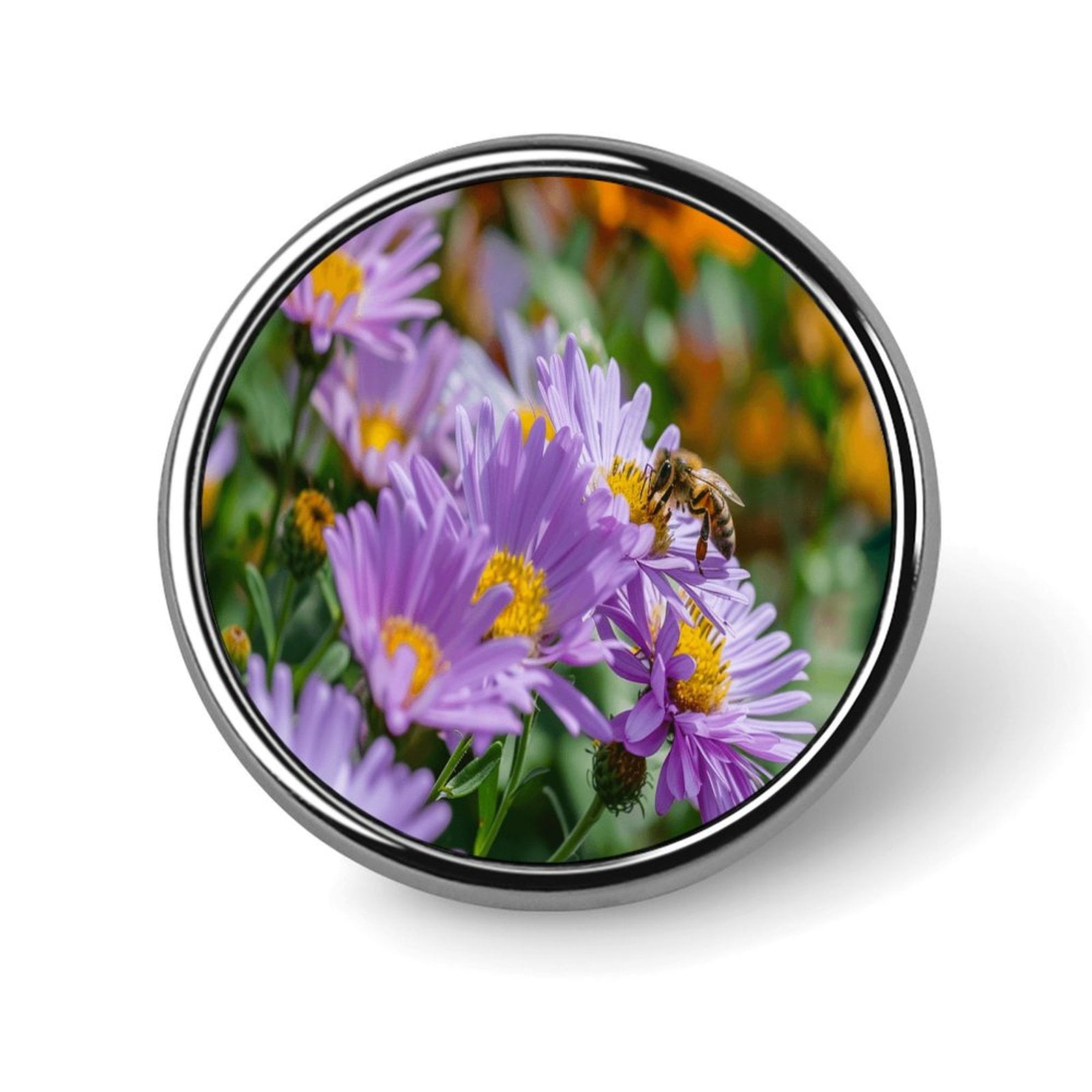 Bees Collect Honey Lapel Pin Round Art Badge Accessories Backpacks ...