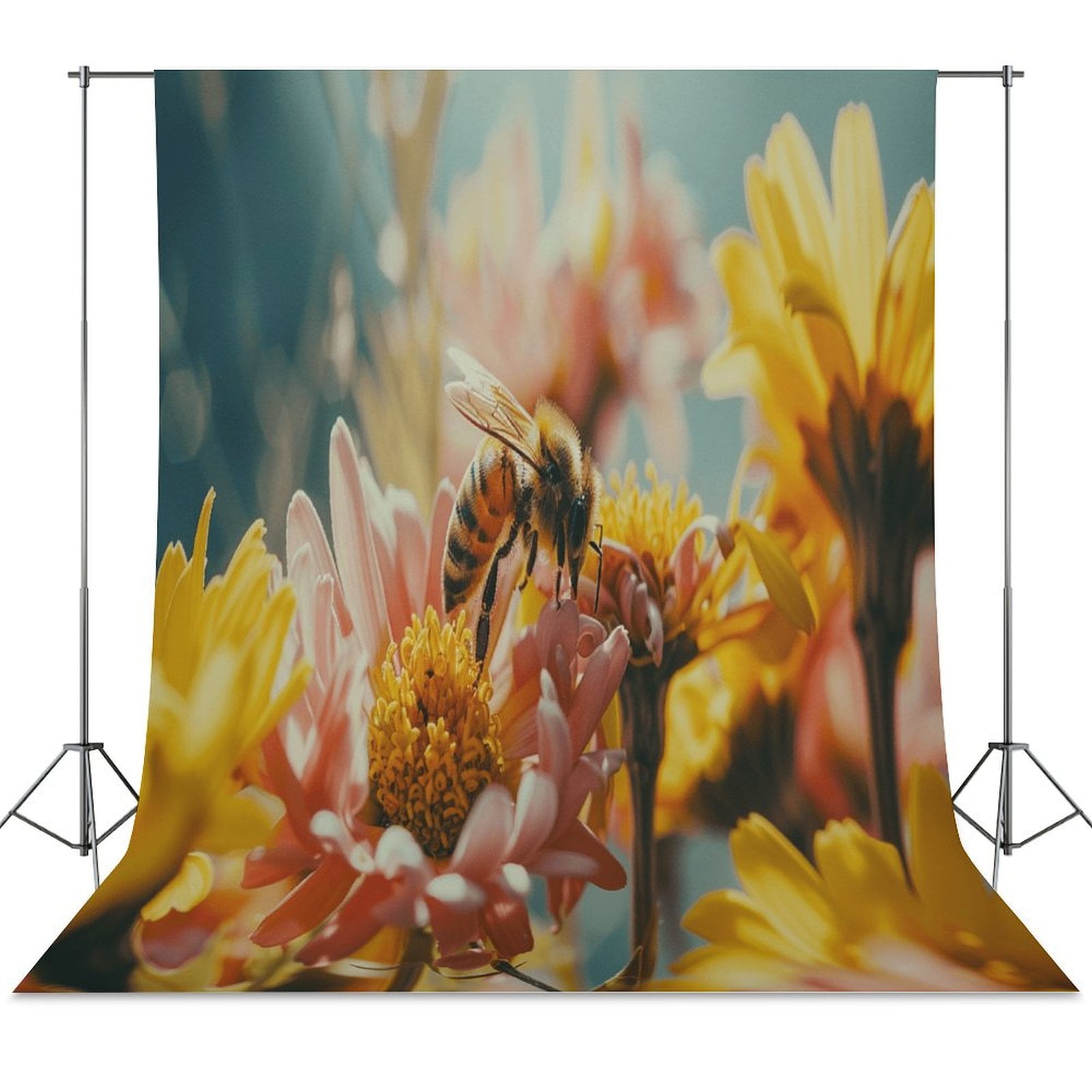 Bees Collect Honey Spring Backdrop Backdrops for Photography Photo ...