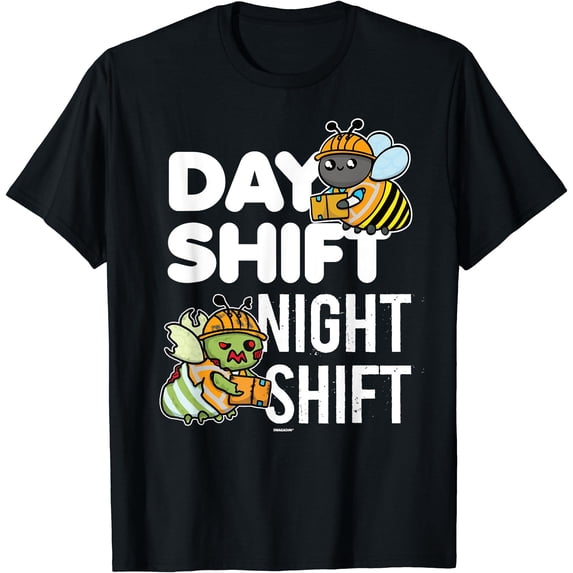 Bees Coworker Swagazon Associate Day Shift Night Shift Bee T-Shirt ...