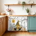 Bees Dwarf Cabinet Curtains 10" W x 11" L Springs White Daisy Branch ...
