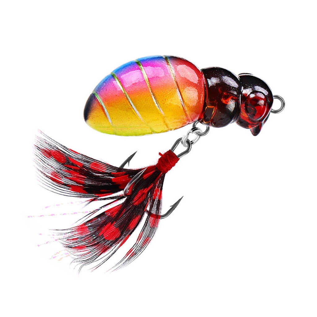 Bees Fishing Lure 4.7cm Artificial Lure Floating Insect Baits with ...