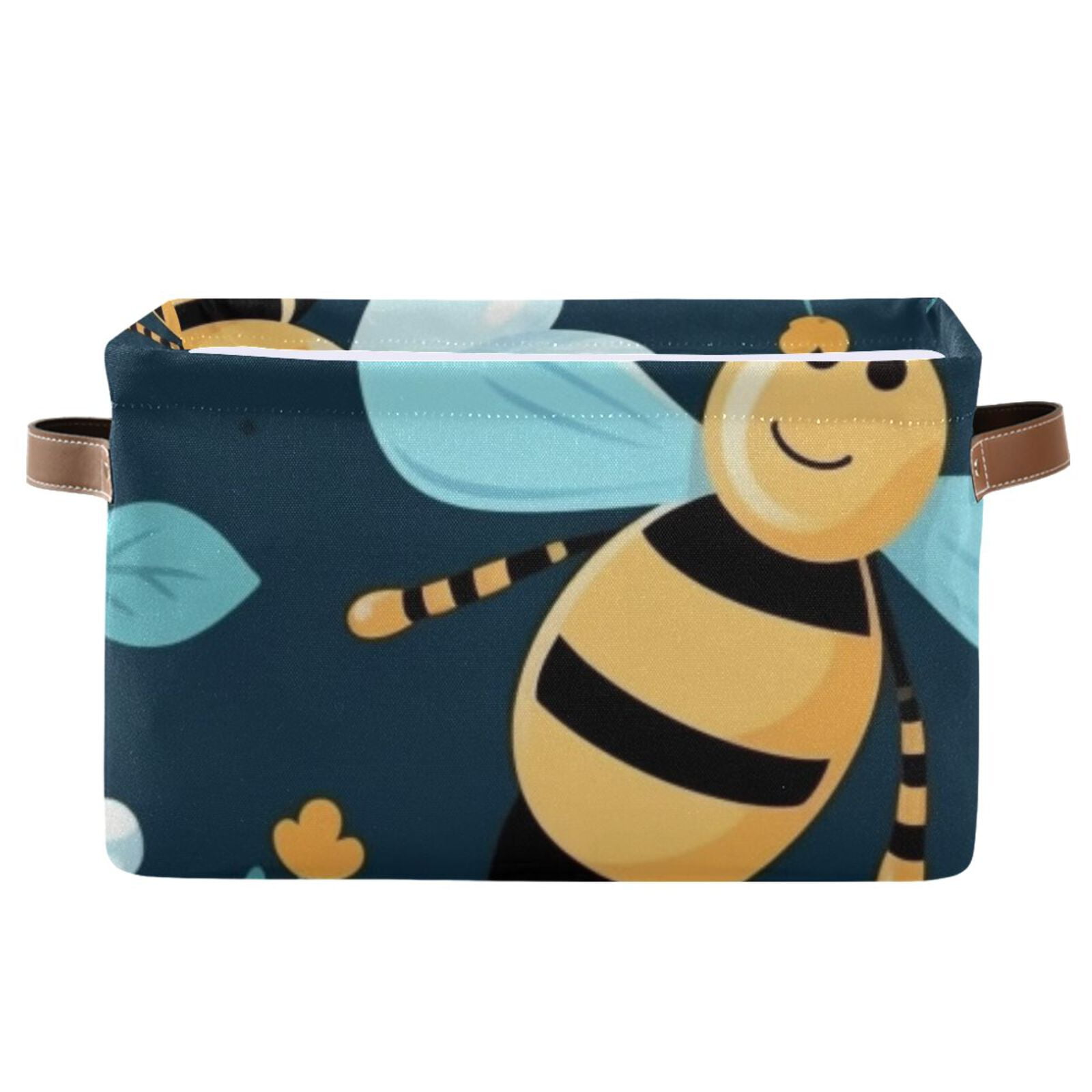 Bees Flowers Leaves Storage Bins Baskets With Handles Storage Box ...