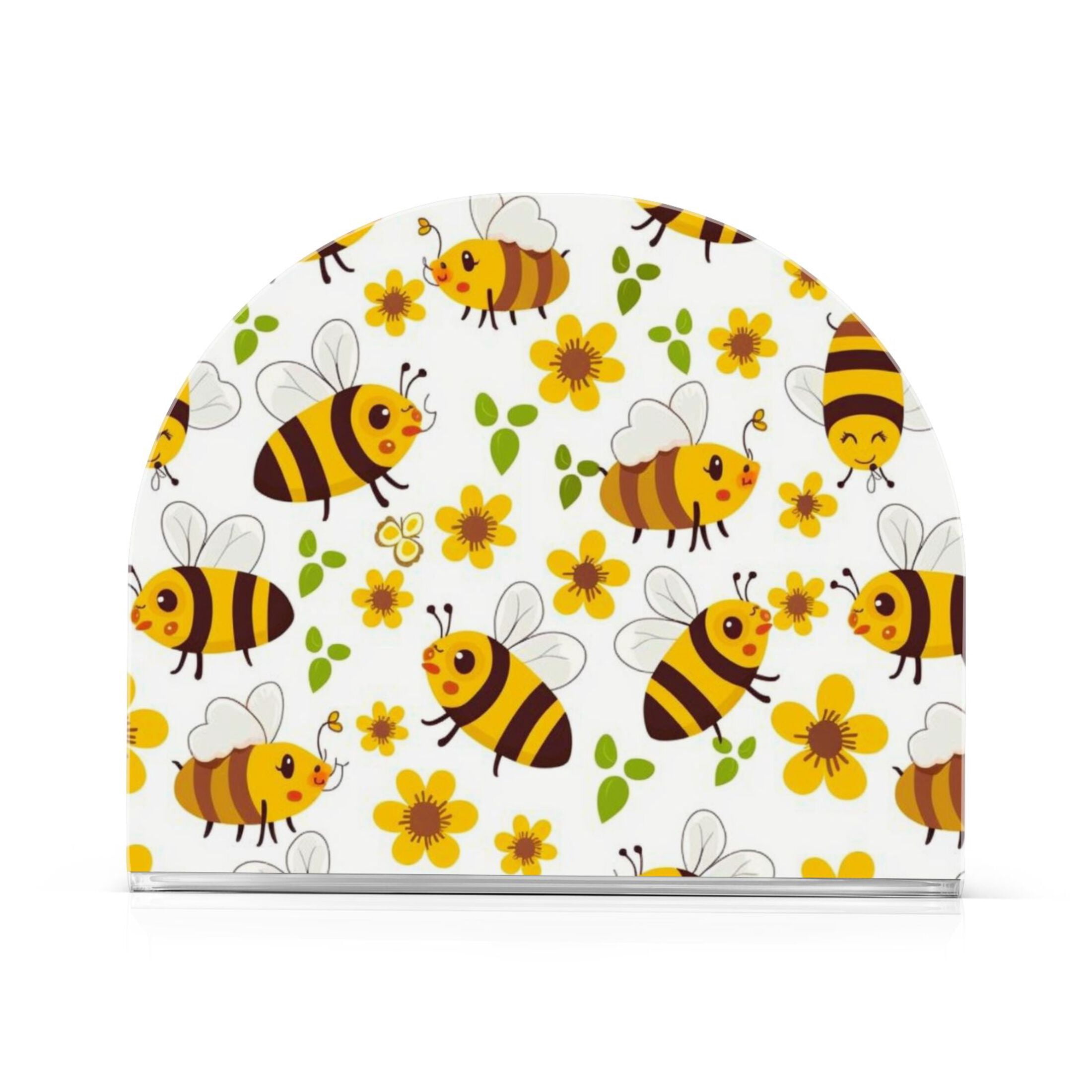 Bees Gather Nectar Napkin Holder Acrylic Napkin Dispenser Clear Modern ...
