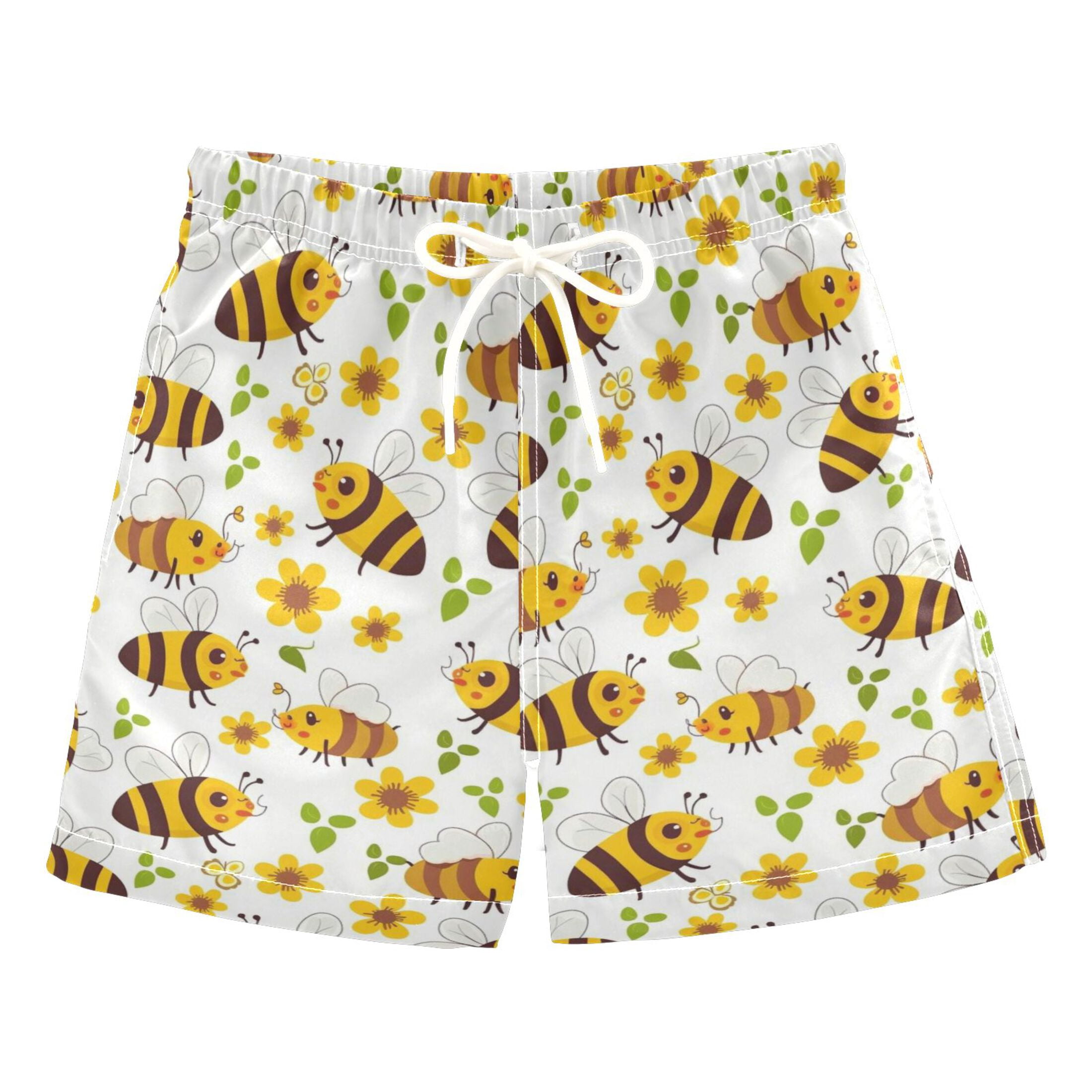 Bees Gather Nectar Swim Trunks Quick Dry Beach Pool Board Shorts ...